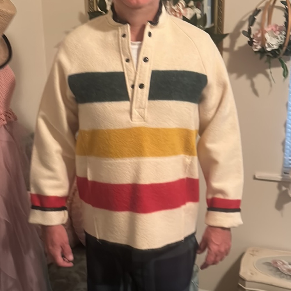 Vintage Iconic Lands End Hudson Bay Stripe Points Woo… - Gem